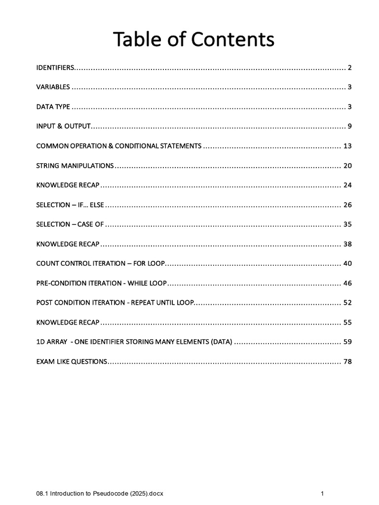 Basic Pseudocode | PDF | Data Type | Boolean Data Type