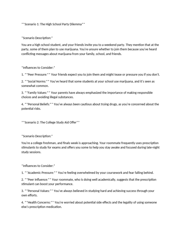 Analyzing Influences of Drug Abuse Scenarios | PDF | Risk | Substance Abuse