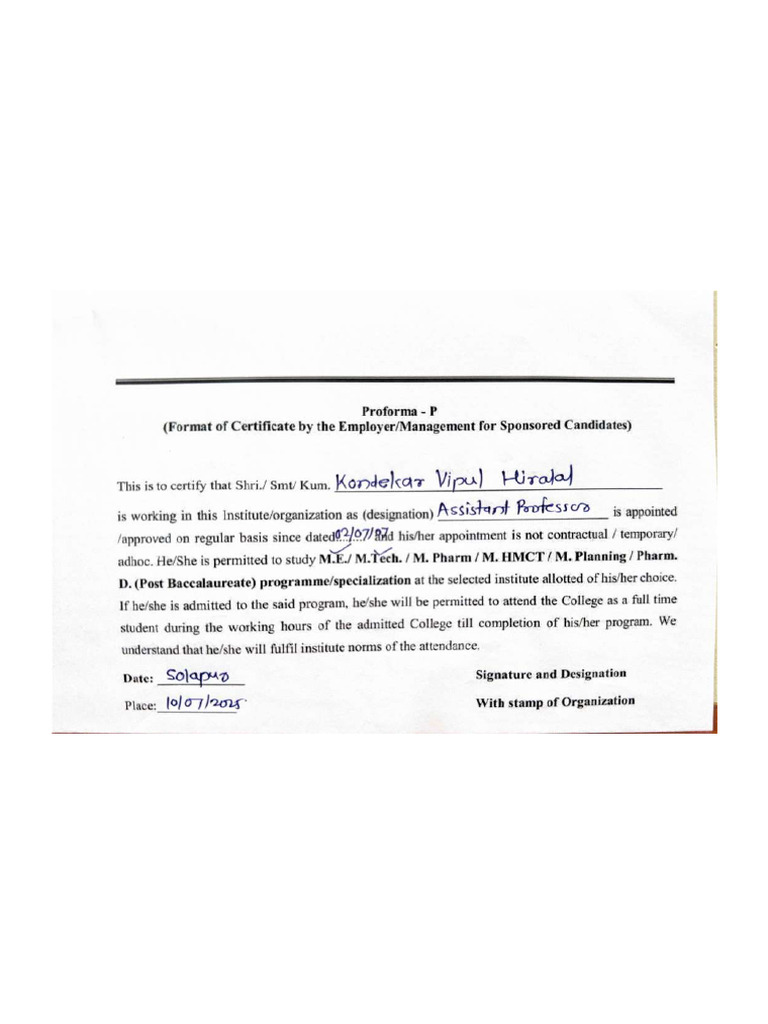 Proforma - P | PDF