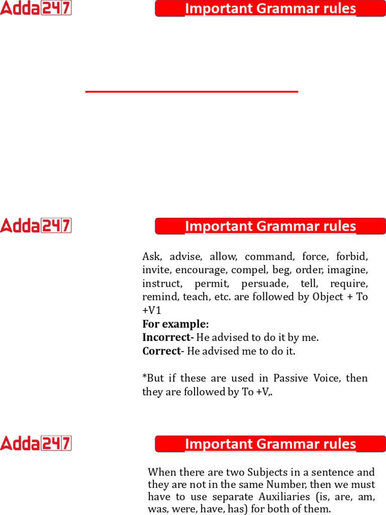 100 Grammar Rules - 178800 | PDF | Grammatical Number | Pronoun