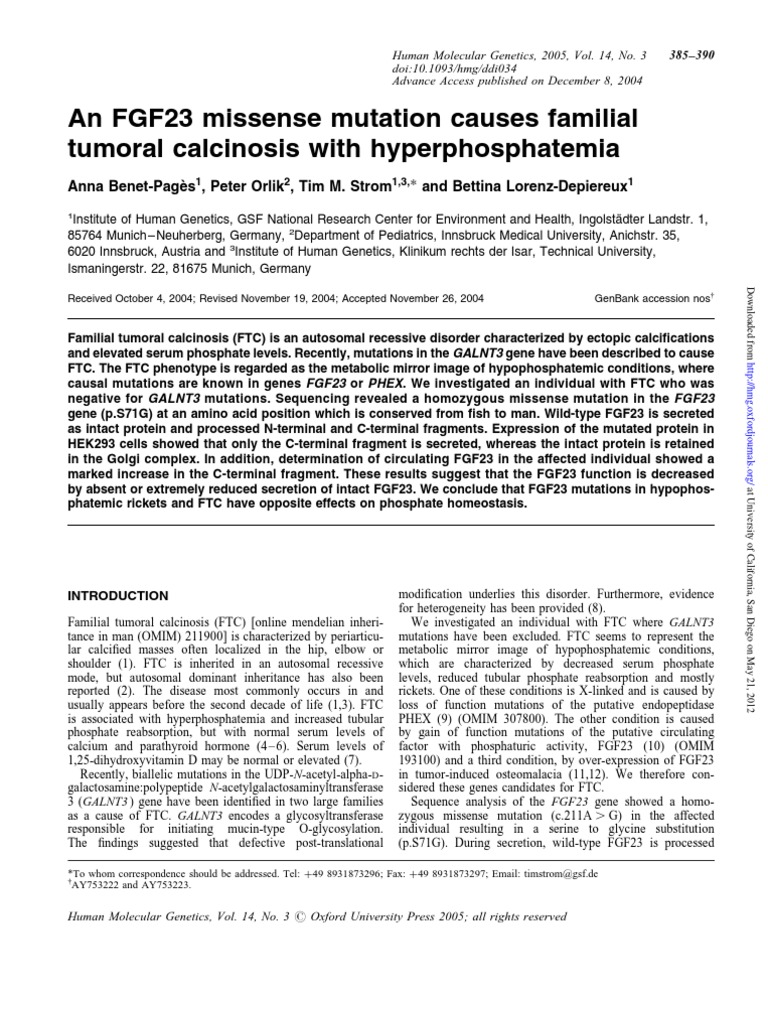 Hum. Mol. Genet.-2005-Benet-Pagès-385-90 | PDF | Mutation | Zygosity