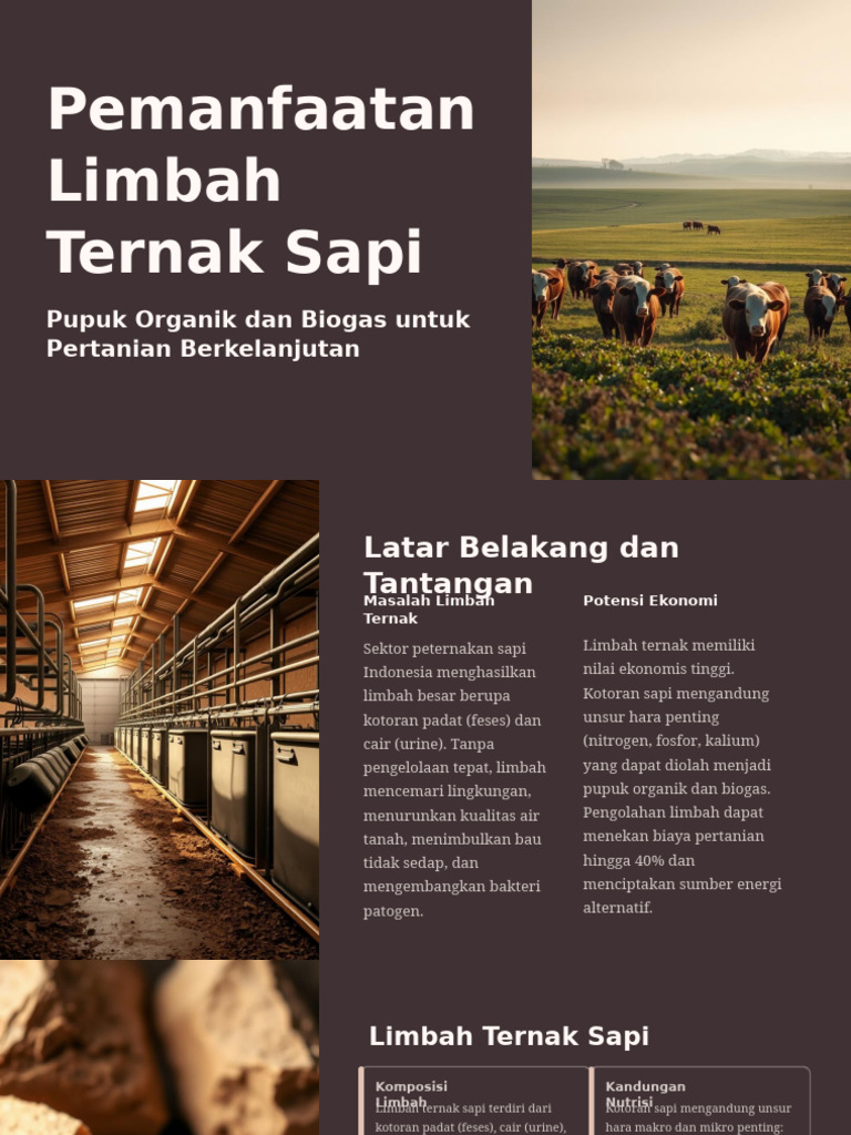 Pemanfaatan Limbah Sapi untuk Pupuk dan Energi | PDF