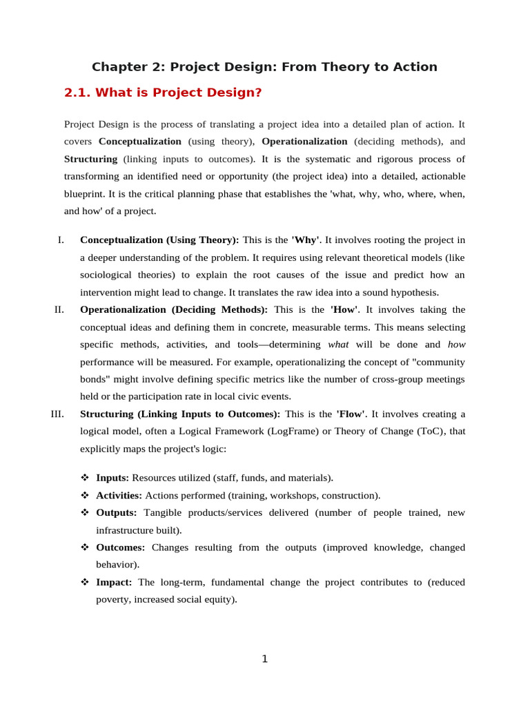 Project Design: Theory to Action Guide | PDF | Methodology