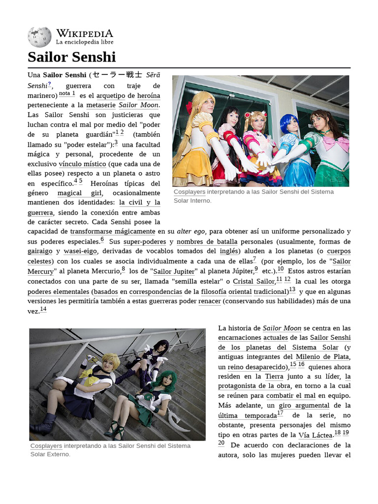 Sailor Senshi: Heroínas del Universo | PDF | Anime y manga