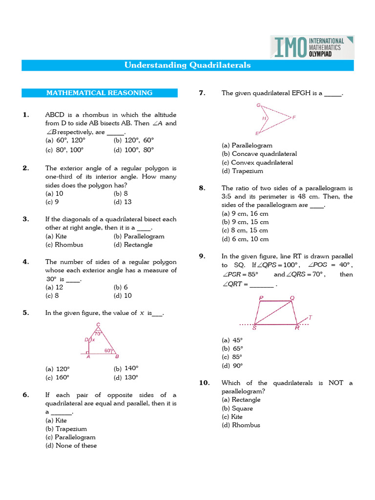 Quadrilateral S | PDF | Rectangle | Classical Geometry