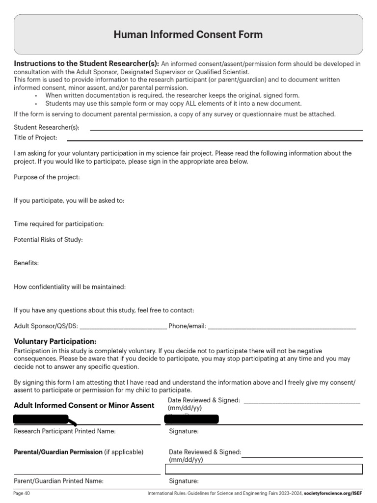 Sample Informed Consent 4 | PDF | Informed Consent