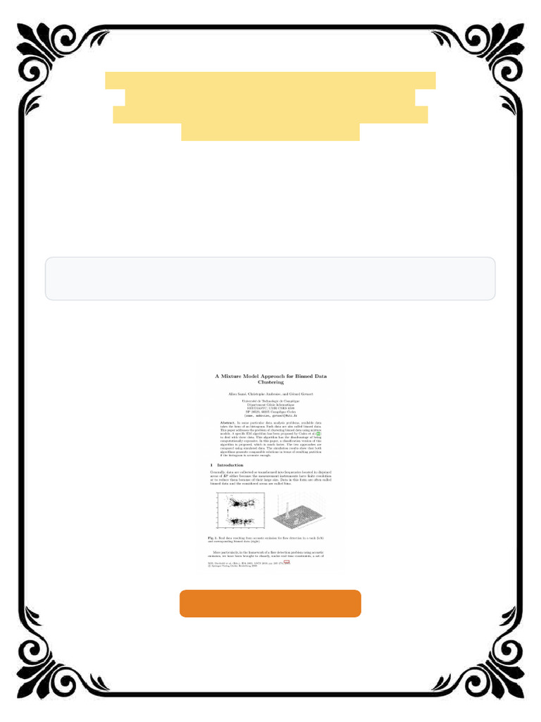 LNCS 2810 A Mixture Model Approach for Binned Data Clustering 1st ...