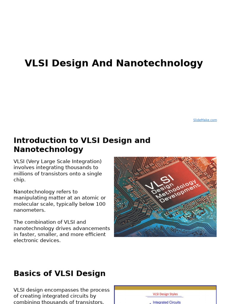 VLSI Design and Nanotechnology | PDF | Nanotechnology | Very Large ...