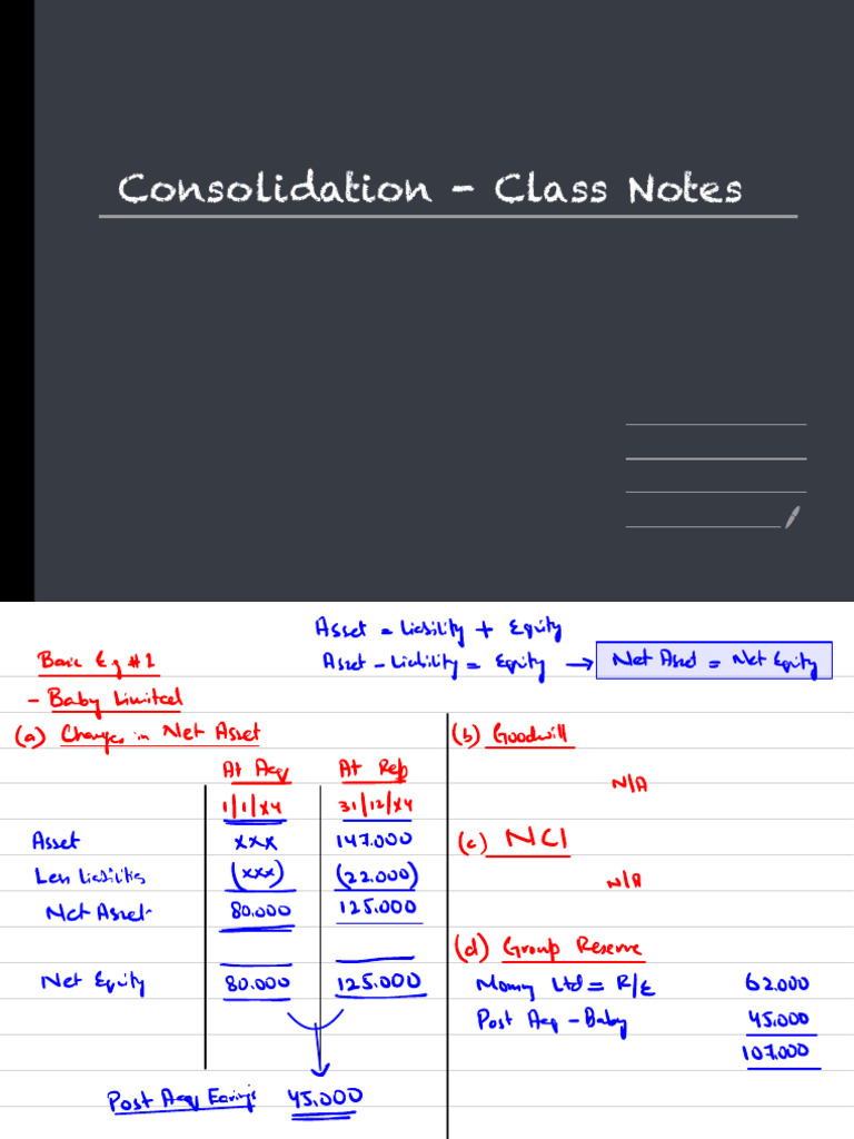 Consolidation - Class Notes | PDF