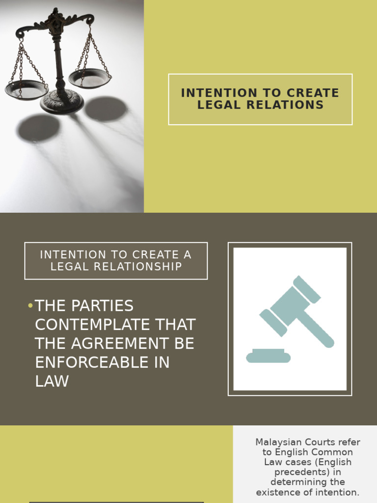 L2 Part3 Intention To Create Legal Relation | PDF | Civil Law (Legal ...