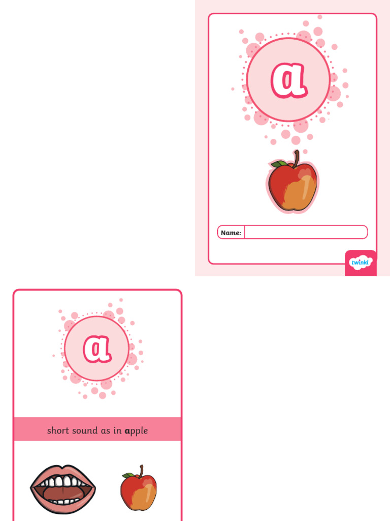 Sound-Symbol Booklet for Short A | PDF