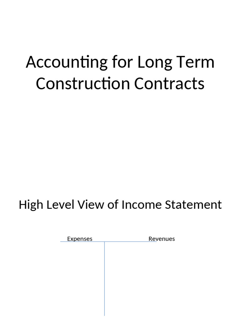Long Term Construction Contracts | PDF | Expense | Revenue