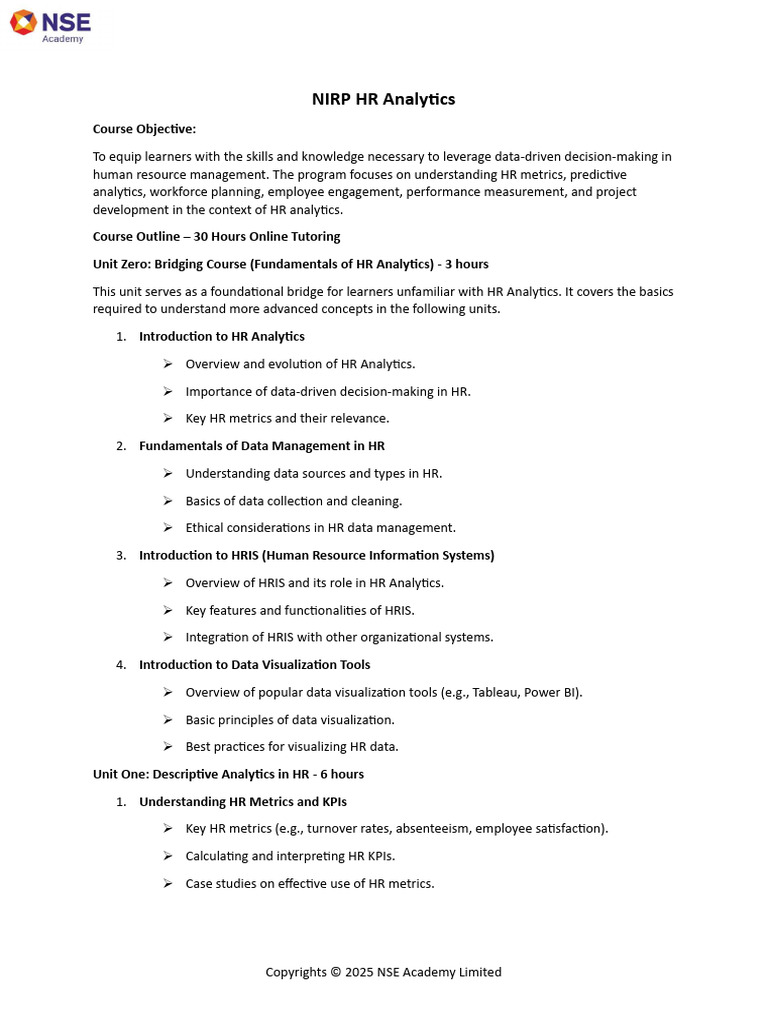 NIRP Program - HR Analytics Nirp Program Analysis | PDF | Analytics ...