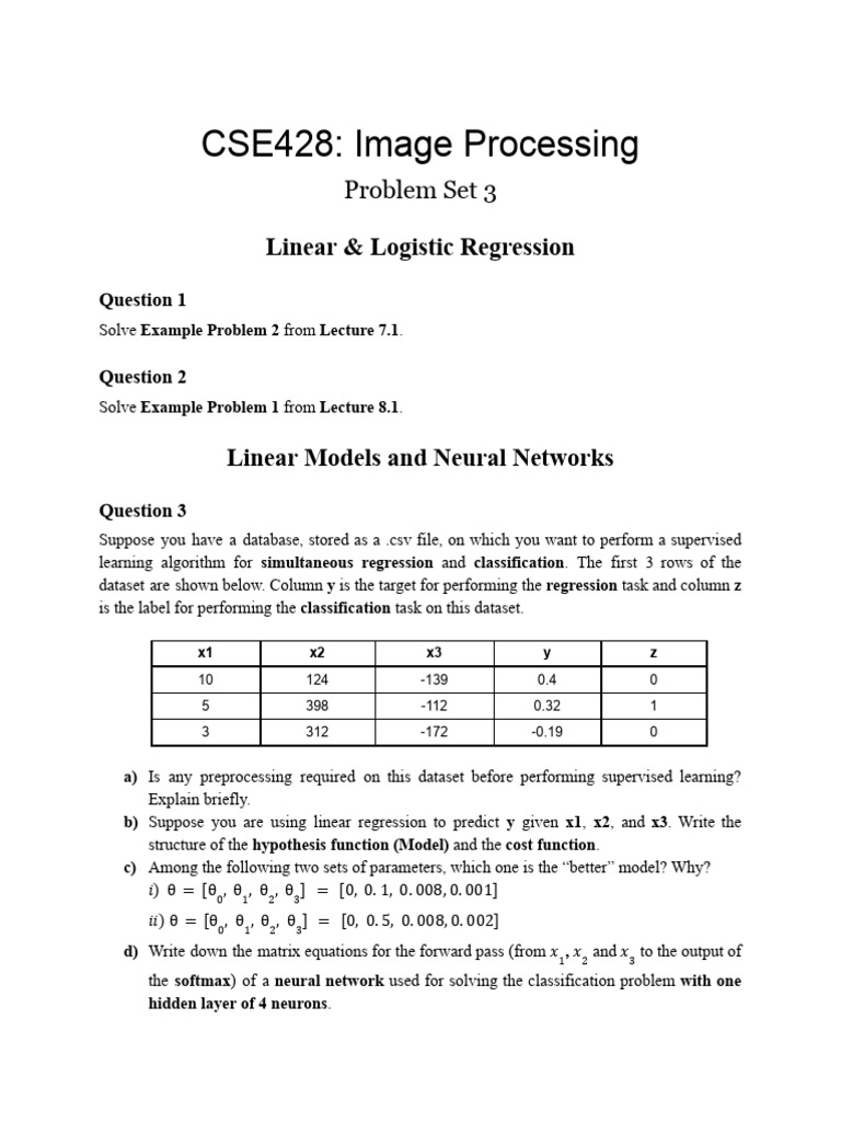 CSE428 Image Processing Problem Set 3 | PDF | Statistical ...
