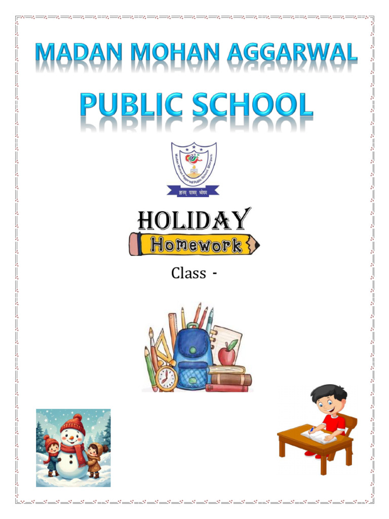 Winter Vacation Work For Ukg Class | PDF