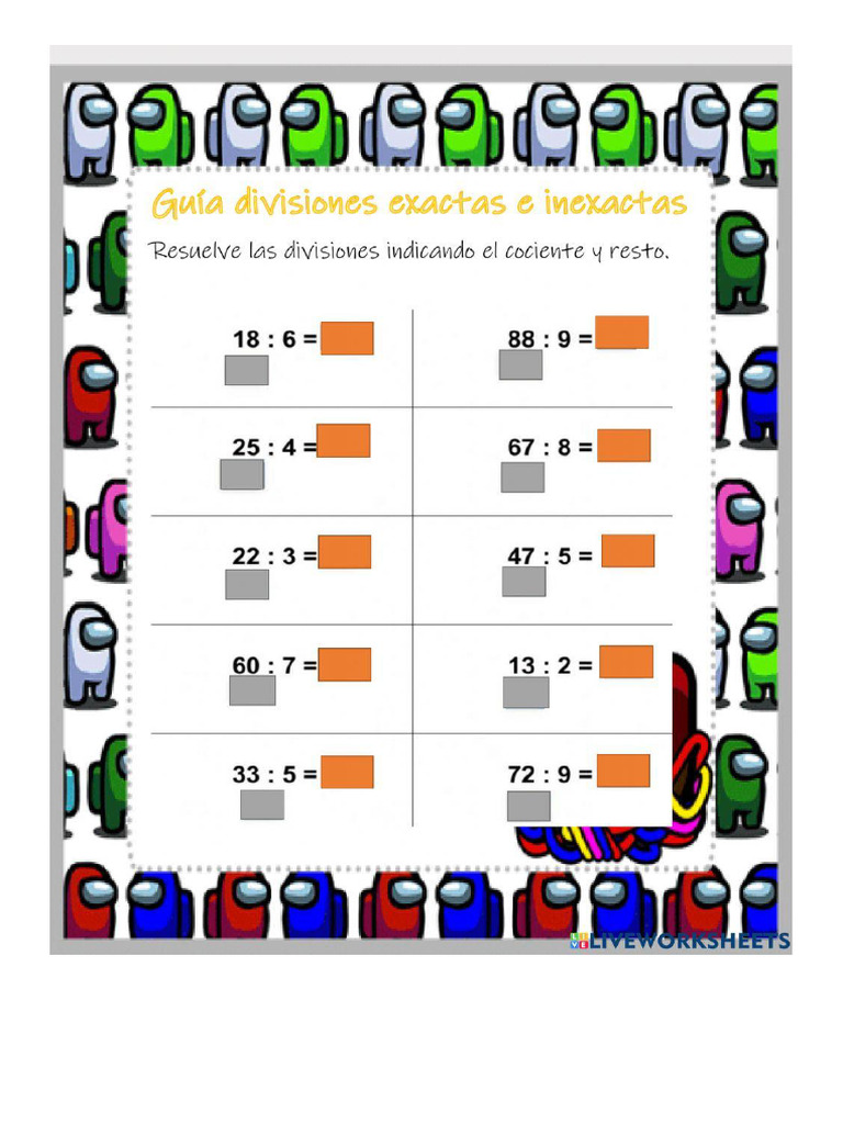 Divisiones Exactas e Inexactas | PDF