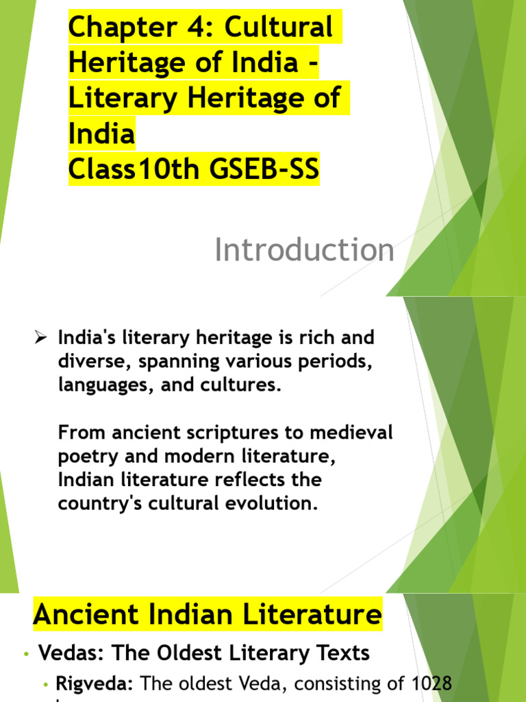 India's Rich Literary Heritage Overview | PDF | Vedas | Indian Literature