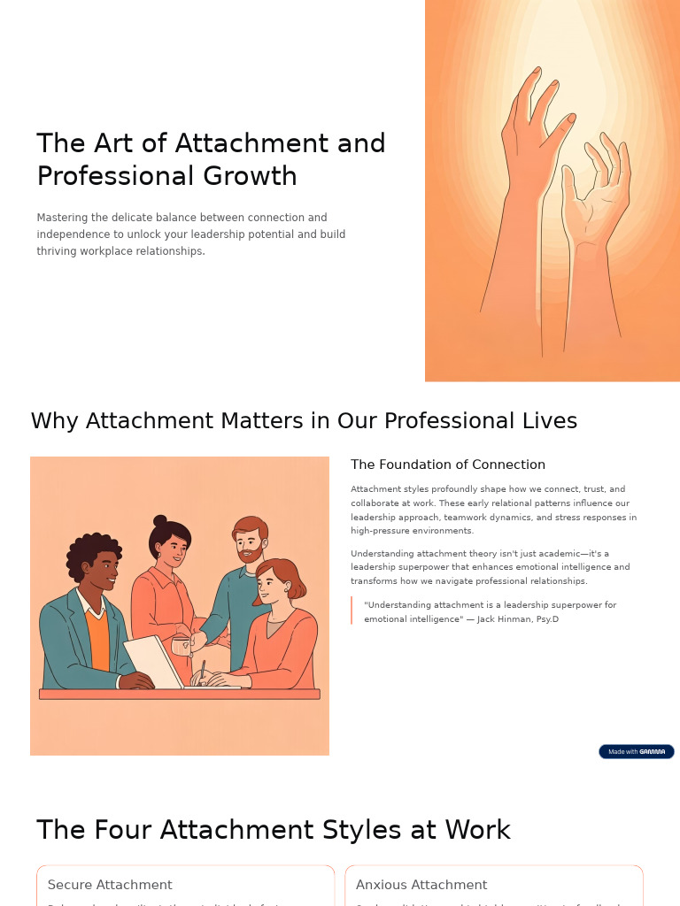 The Art of Attachment and Professional Growth | PDF | Attachment Theory ...
