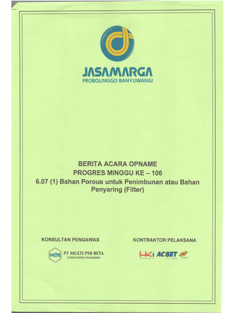 'Bahan Porous Untuk Penimbunan Atau Bahan Penyaring (Filter) | PDF