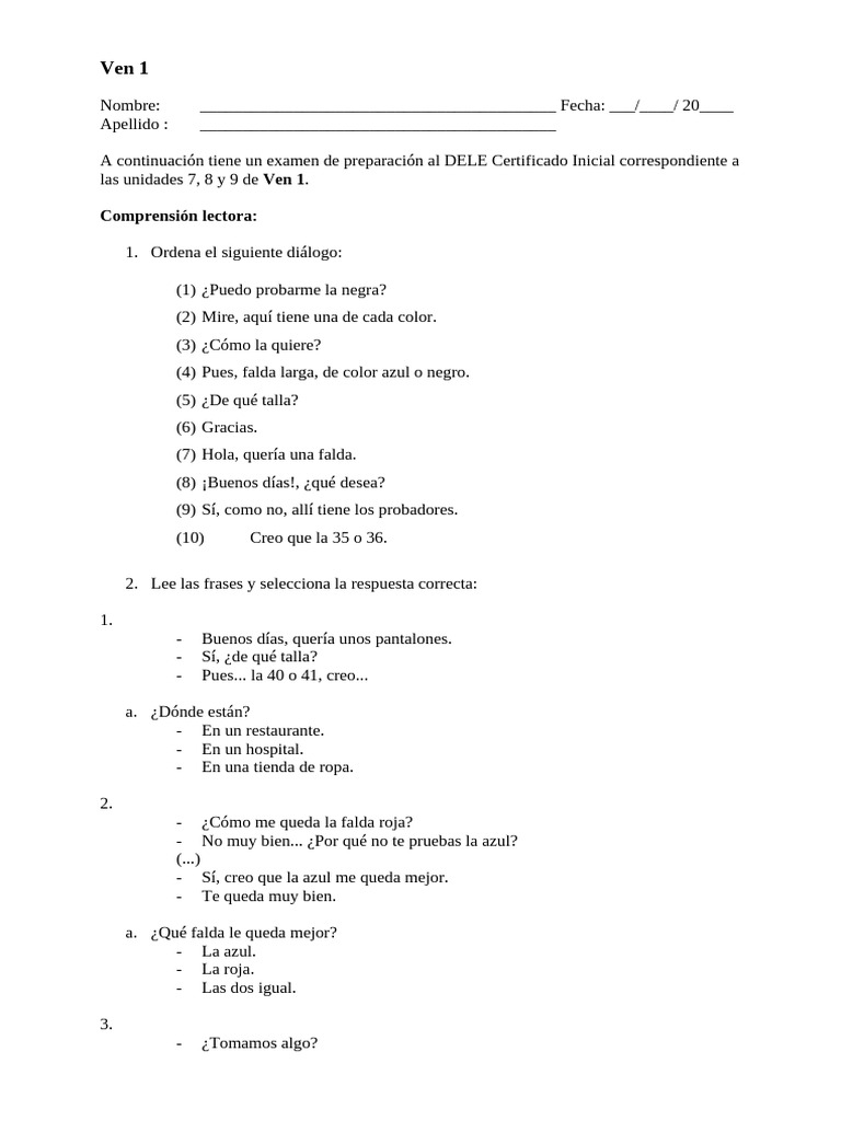 Ven Examen 7 8 9 | PDF