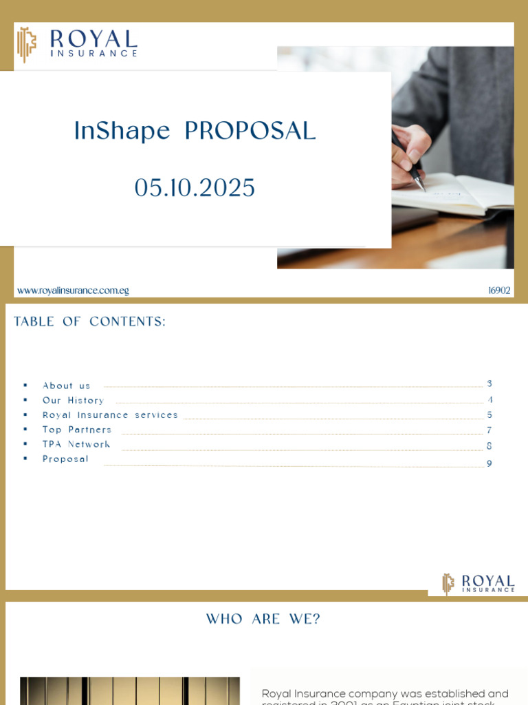 Royal Insurance - Quotations - Medical - Inshape | PDF