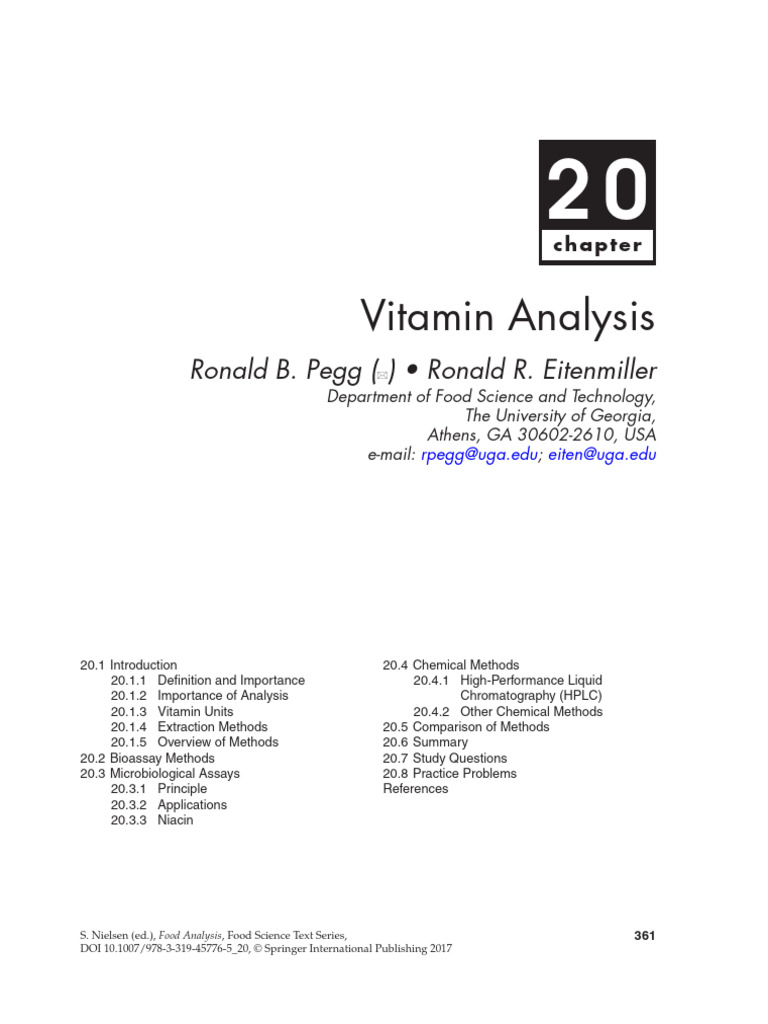 Food Analysis (S. Suzanne Nielsen) (Z-Library) | PDF | High Performance ...
