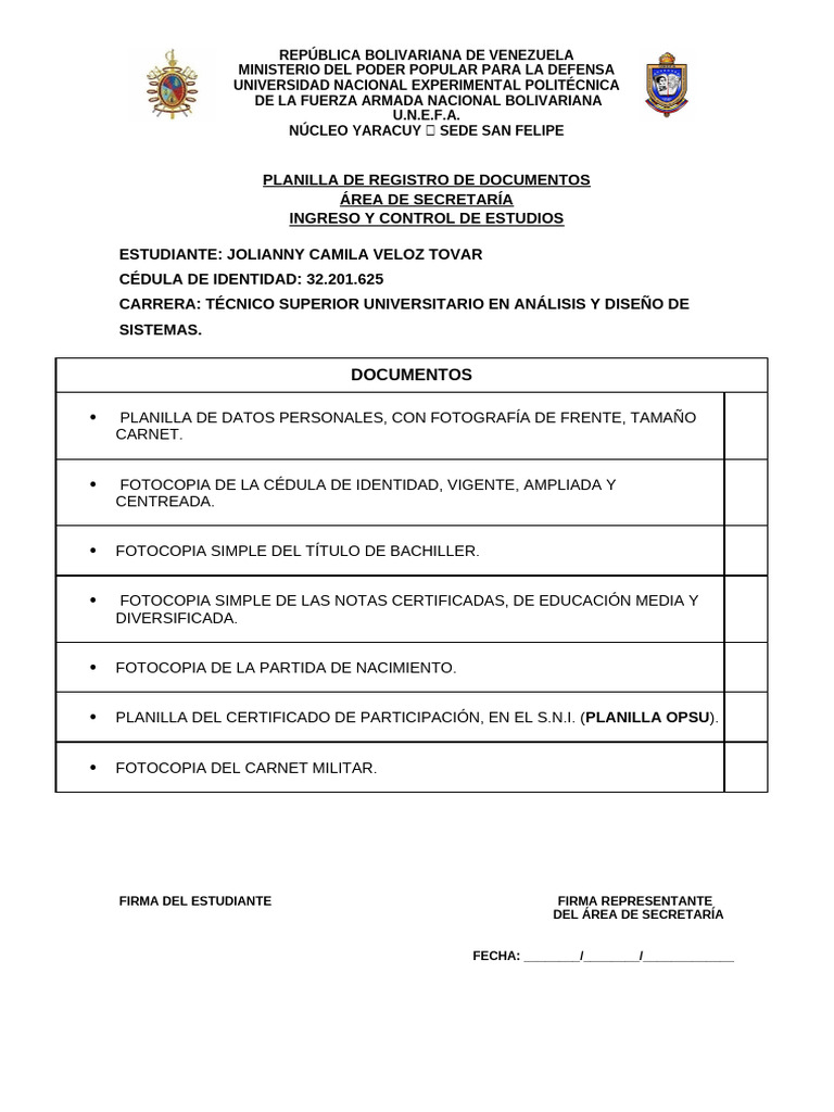 Registro de Documentos (Tsu) | PDF