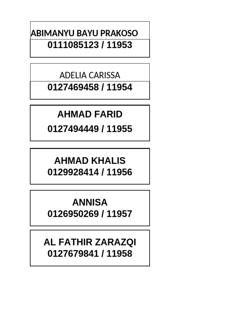 Label Nama | PDF