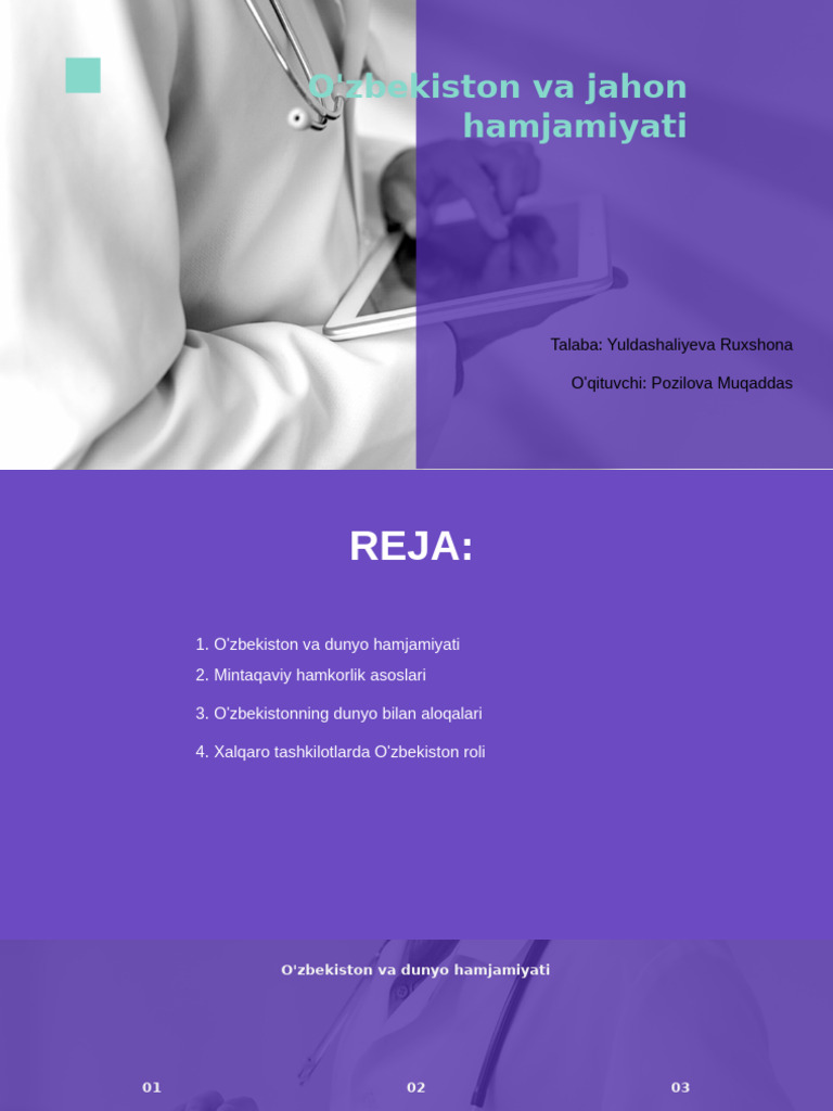 O Zbekiston Va Jahon Hamjamiyati | PDF