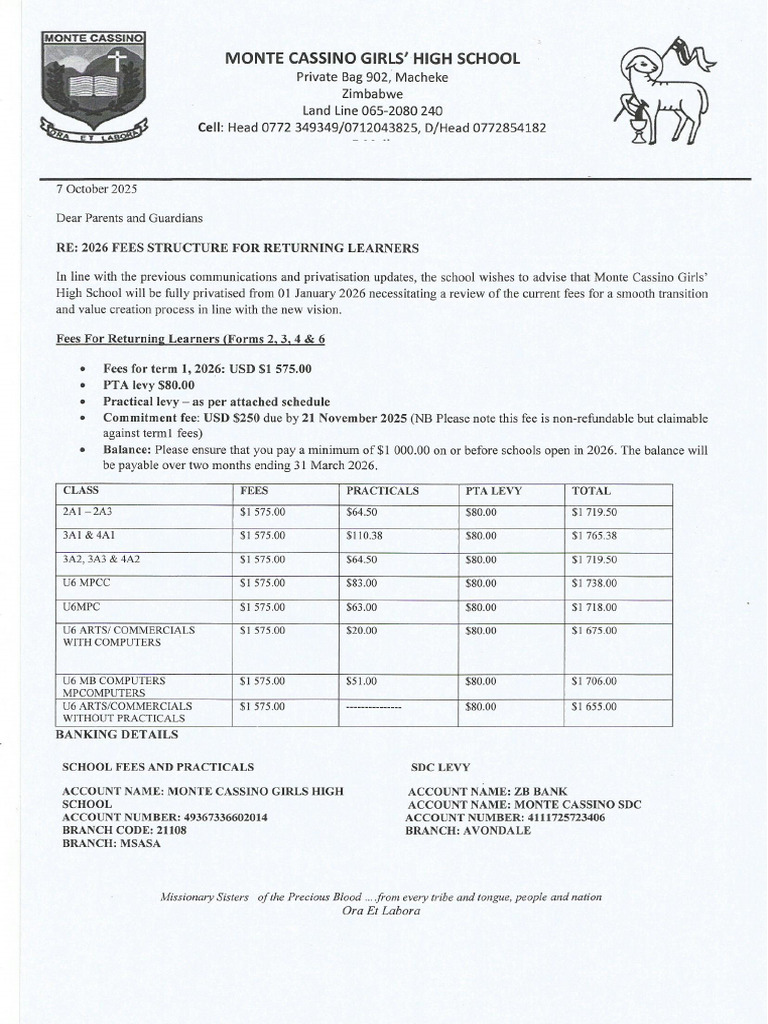Fees Structure 2026 | PDF