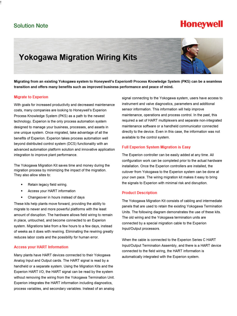 YokogawaMigrationWiringKit SN March09 | PDF | Automation | Computer Science