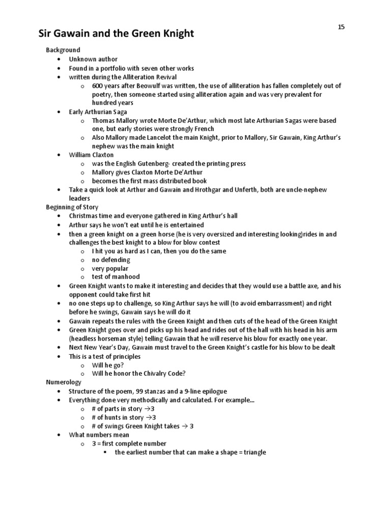 Sir Gawain | Download Free PDF | Green Knight | Gawain