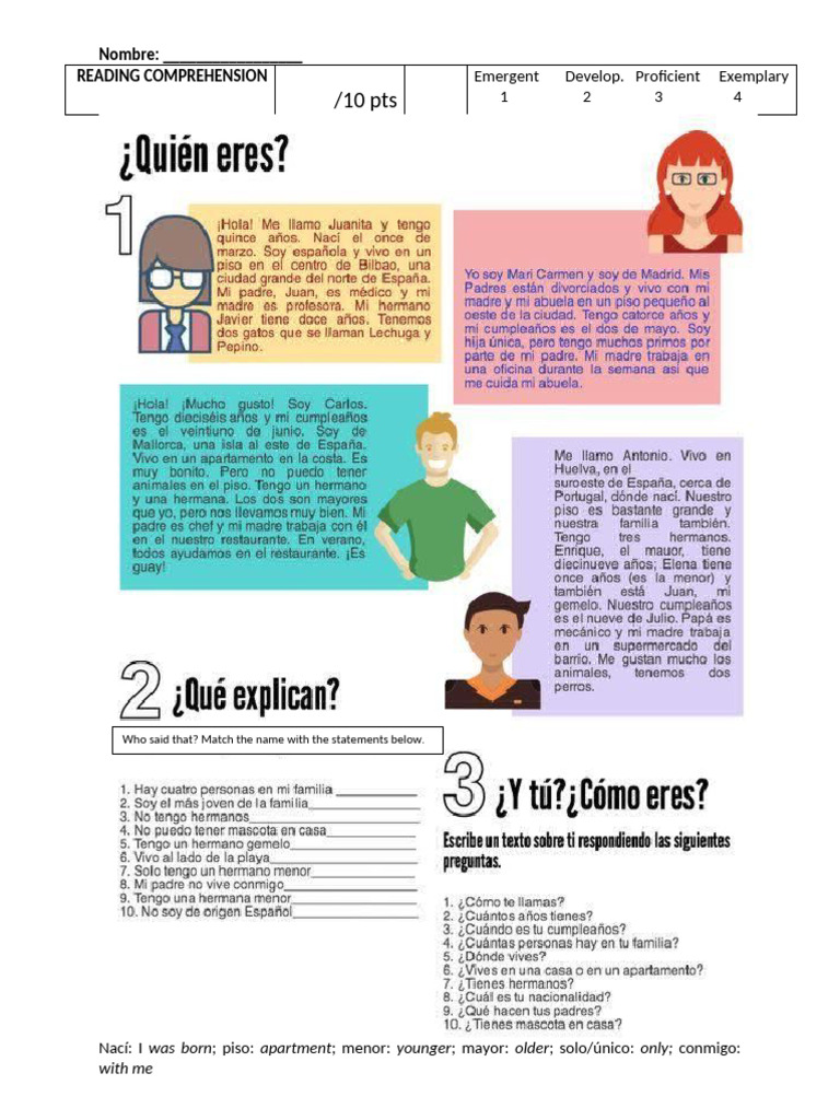 Reading Comprehension Assessment | PDF