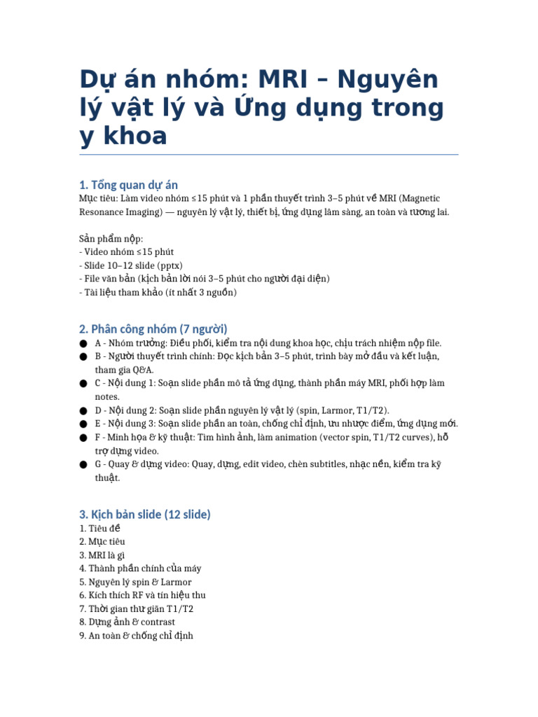 Project MRI | PDF
