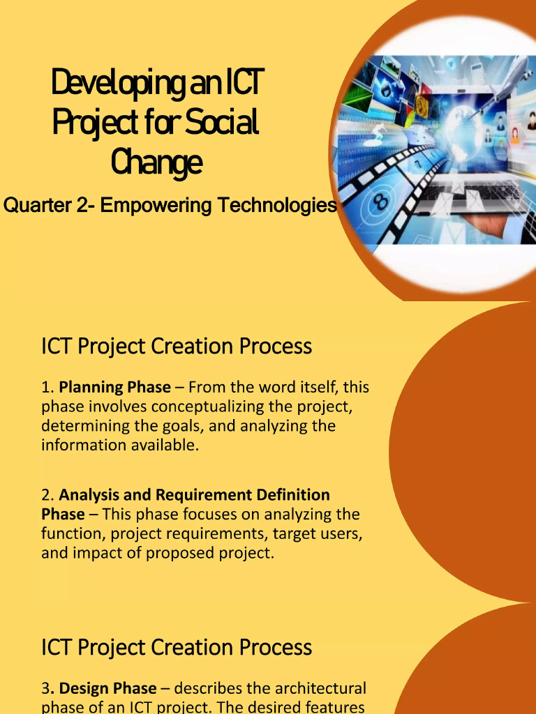 Developing an Ict Project for Social Changepptx 258276198 | PDF