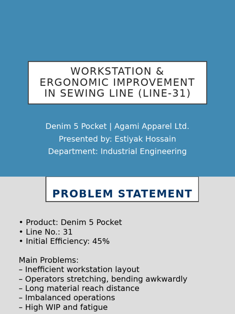 Workstation Ergonomic Improvement AAL Line31 | PDF