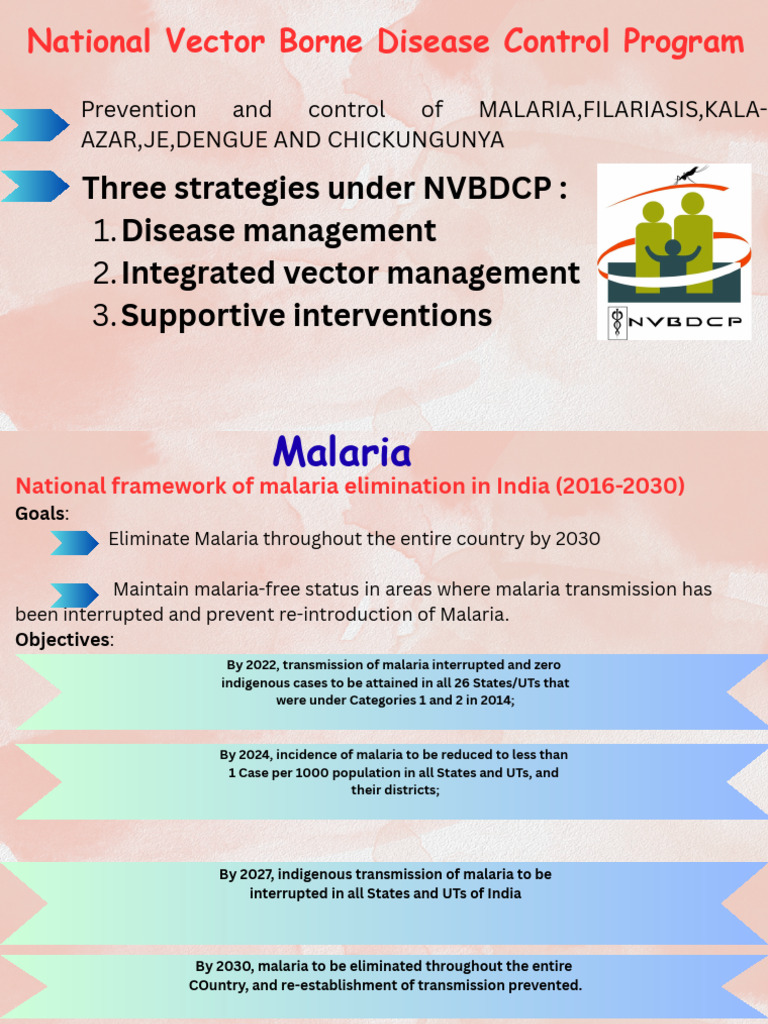 NVBDCP Strategies for Vector-Borne Diseases | PDF | Malaria | Mosquito Net