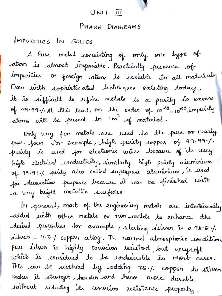Unit 3 Phase Diagrams | PDF