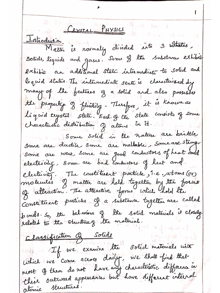 Unit 4 Crystal Physics | PDF