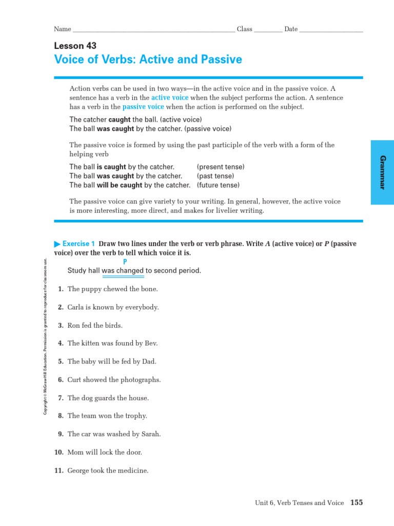 Grammar Handbook 7 Verbs voices | PDF | Verb | Linguistic Typology