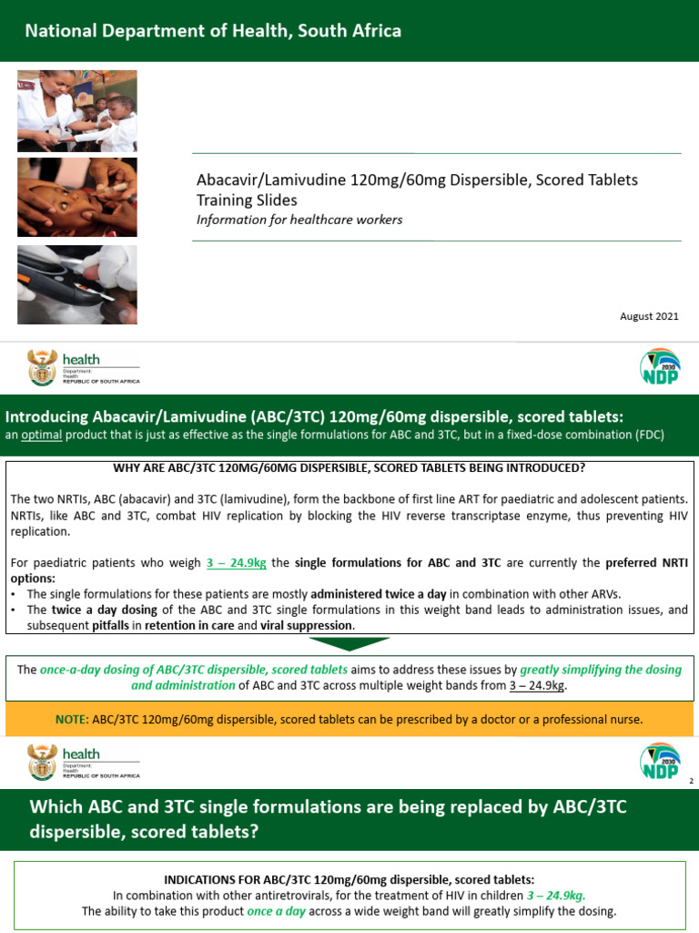 ABC - 3TC Dispersible Scored Tablets Training Slides 2021 (Final) | PDF ...