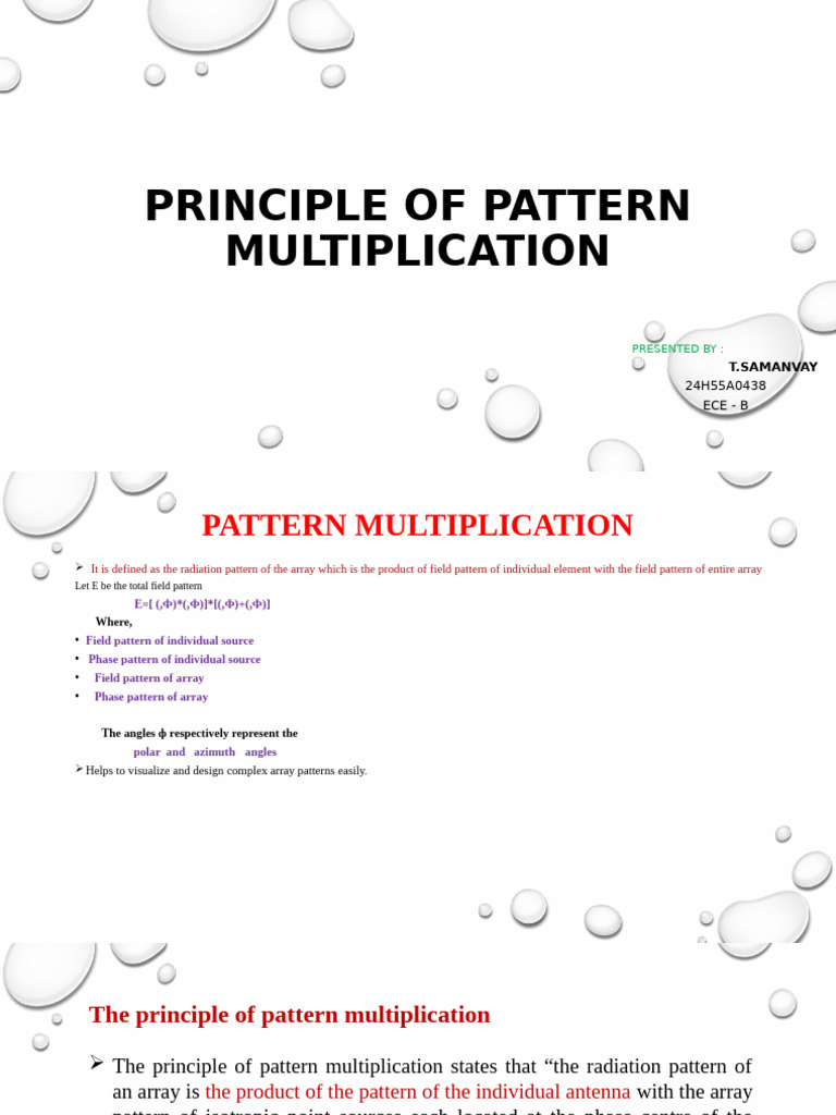 Principle of Pattern Multiplication (24H55A0438) | PDF