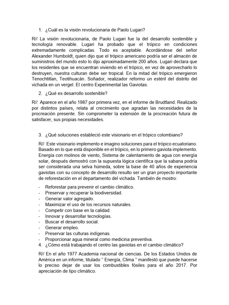 Cuál Es La Visión Revolucionaria de Paolo Lugari | PDF ...