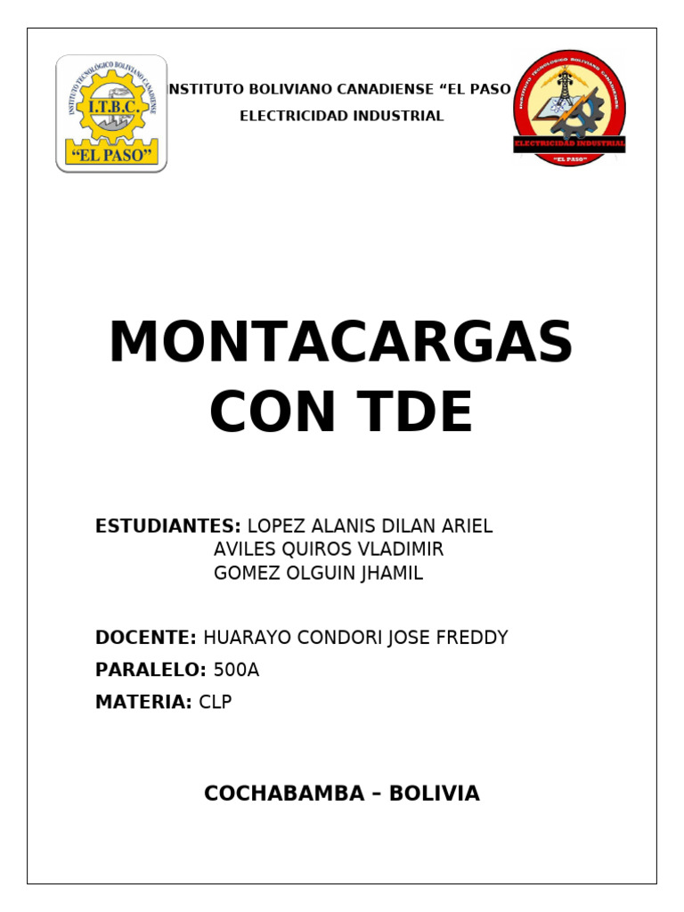Montacargas PLC Itbc | PDF | Controlador lógico programable | Máquina ...