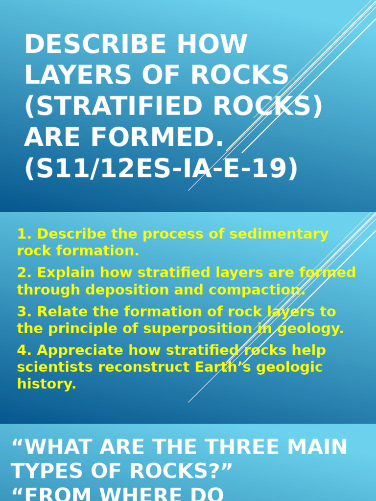 Describe How Layers of Rocks Stratified Rocks | PDF | Rock (Geology ...