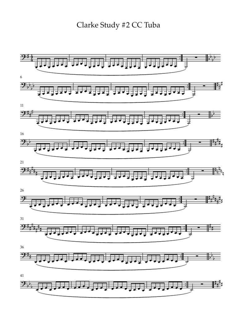 Clarke Study 2 CC Tuba | PDF