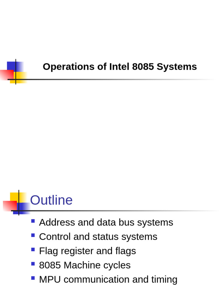 Intel 8085 Microprocessor Operations Guide | PDF | Digital Technology ...