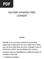 Vitiating Factors in Contract Law | PDF | Misrepresentation | Breach Of ...
