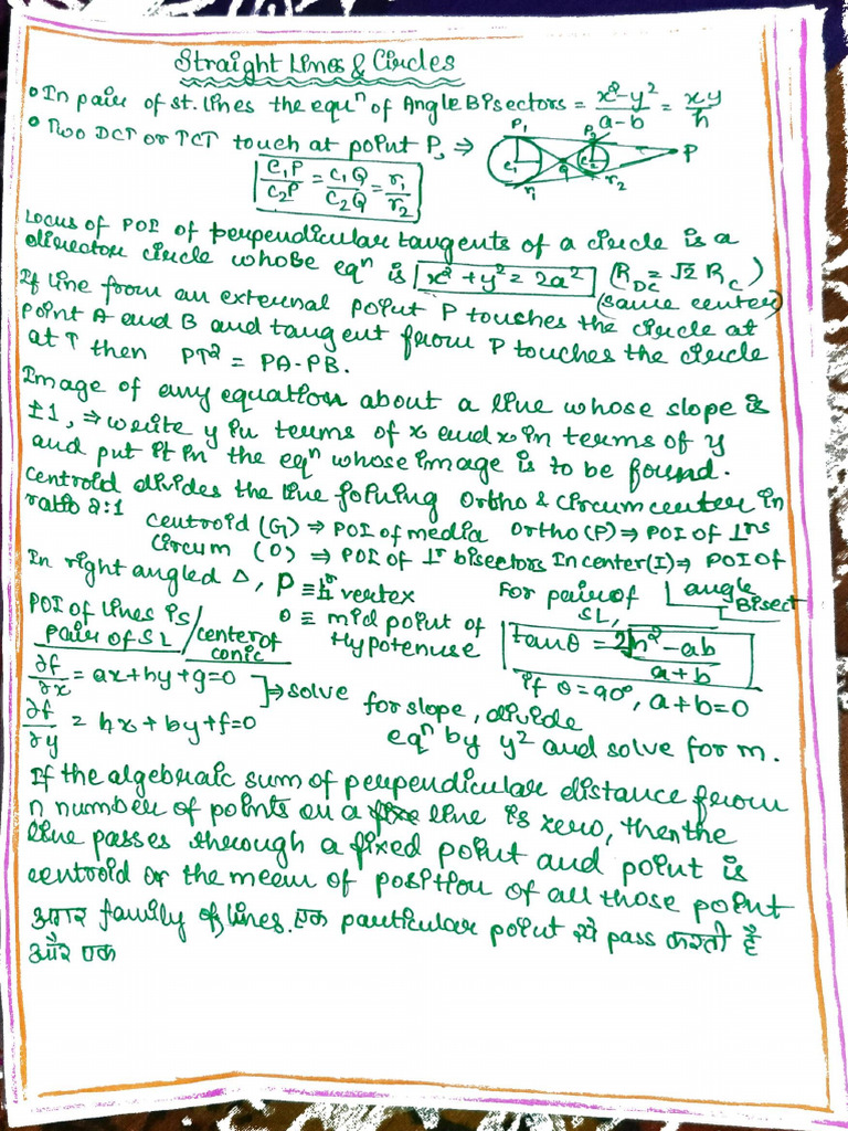 Coordinate Geometry Important Points | PDF