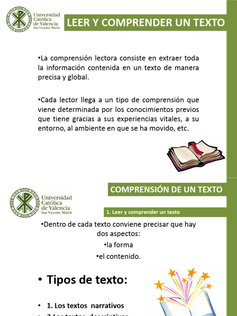 TEMA 2. Comprension Lectora | PDF | Comprensión lectora | Comprensión